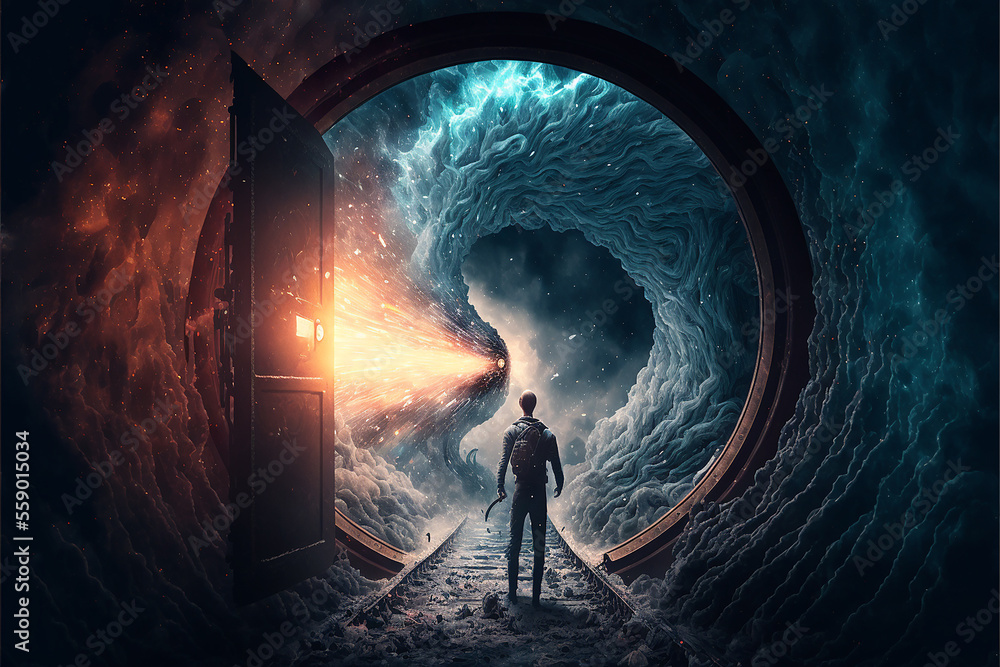 Time Portal, Time Machine, Time Traveller Stock Illustration | Adobe Stock