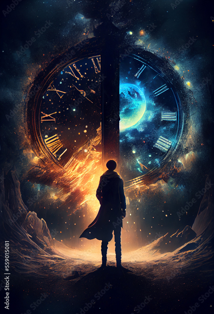 Time Portal, Time Machine, Time Traveller Stock Illustration | Adobe Stock