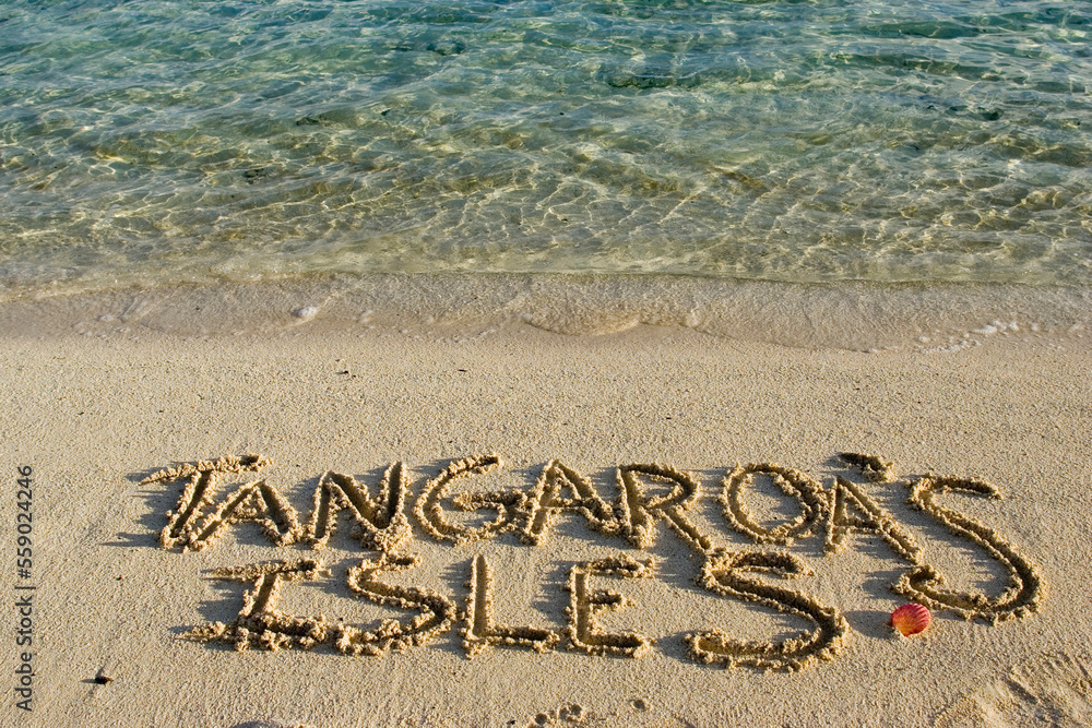 Sand writing Stock Photo | Adobe Stock