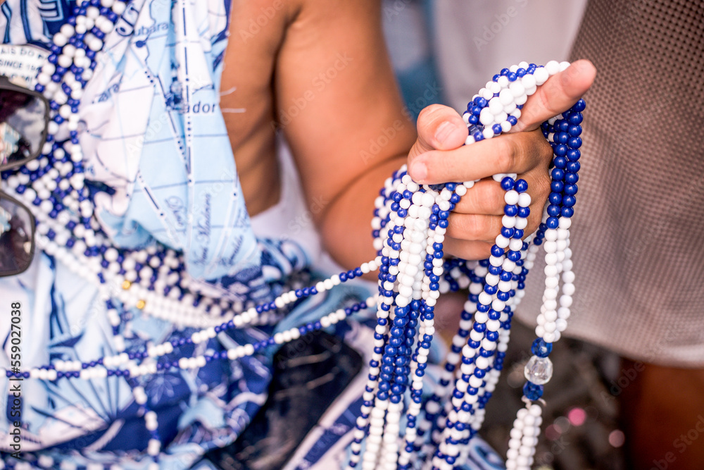 Details and props of the clothes of the traditional carnival group ...