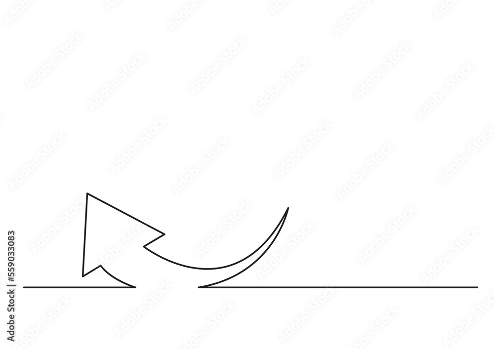continuous line drawing of arrow symbol arrows icon PNG image with ...