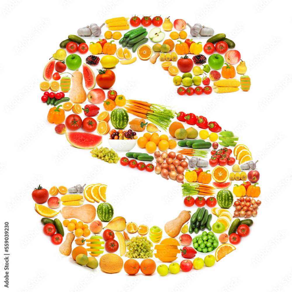 fruit and vegetable alphabet fruit and vegetable lettering letter made ...