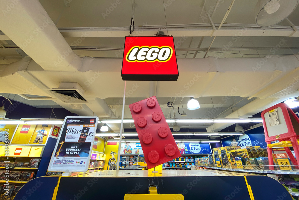 PENANG, MALAYSIA - JUN 12, 2020: LEGO signboard and bricks at the Lego ...