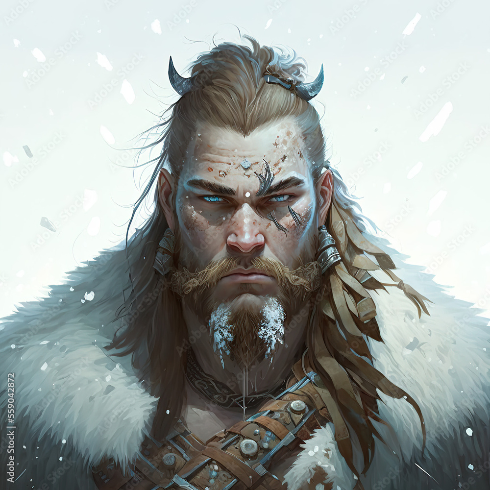 Role play dnd character portrait Barbarian human avatar Generative AI ...