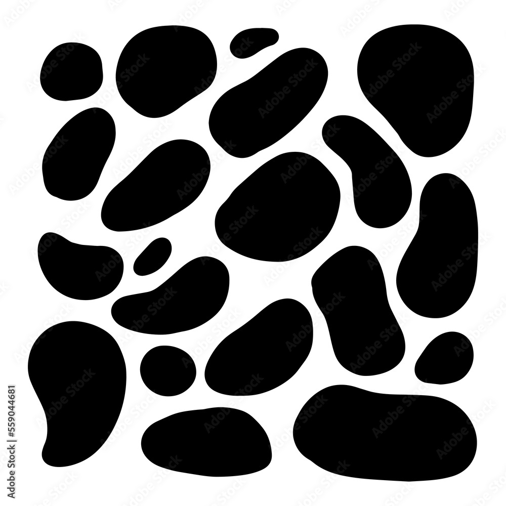 Random organic blobs, Random blots, ink blots, Spot shapes. Splash ...