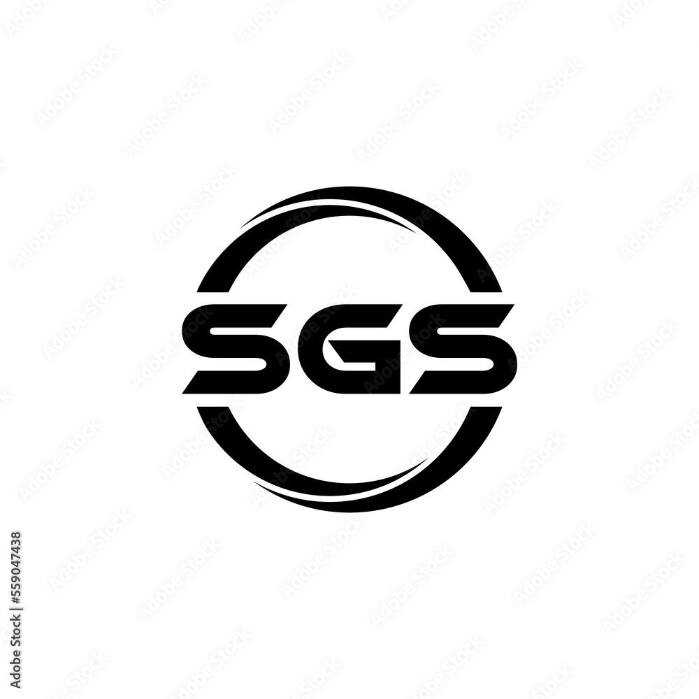 SGS letter logo design with white background in illustrator, cube logo ...