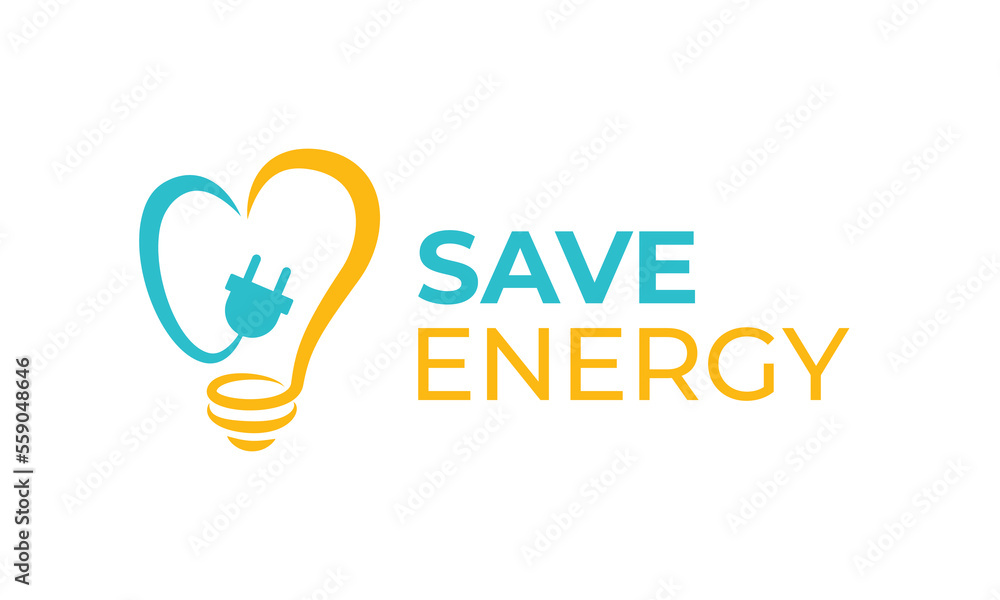 Save energy icon logo. save energy vector illustration, Save ...