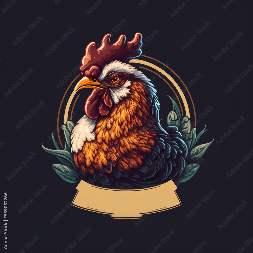 Chicken logo. Chicken symbol. Chicken mascot. Chicken icon. Vector ...