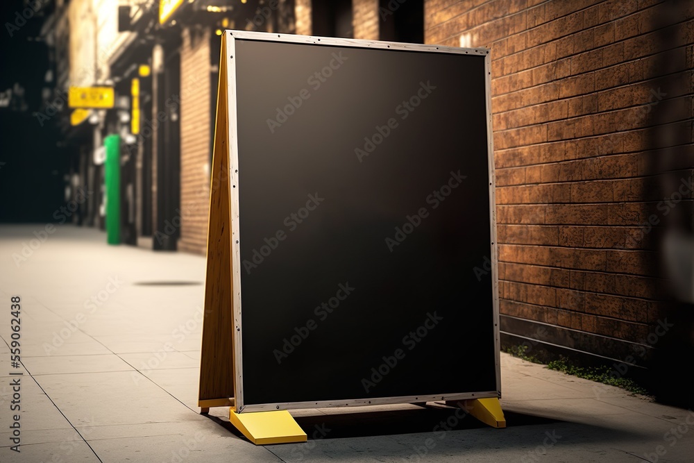 Empty sign board mock up created with Generative AI, Generative, AI ...