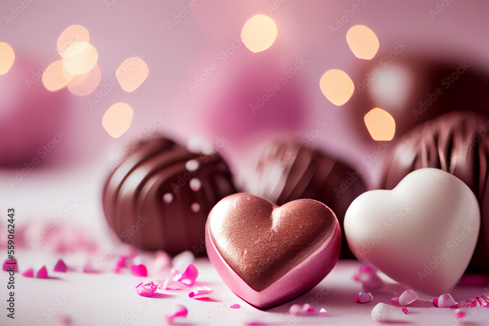 イメージ素材：ハート型のチョコレートのイメージGenerative AI Stock Illustration | Adobe Stock