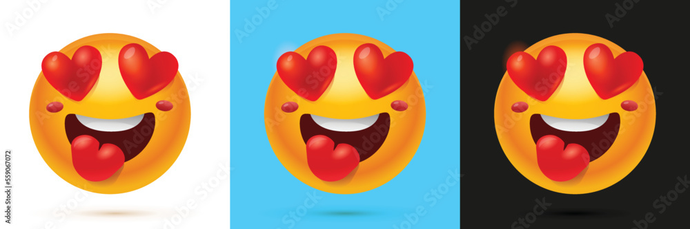 Laughing Emoji With Two Hearts Emoji Vector Set A Laughing Face Emoji laughing-emoji-with-two-hearts-emoji-vector-set-a-laughing-face-emoji