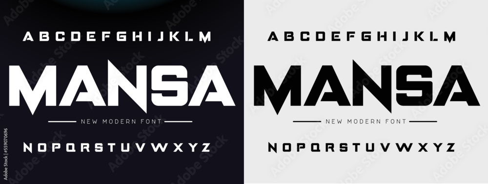MANSA Modern Bold Heavy Font. Typography urban style alphabet fonts for ...