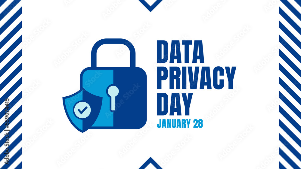 Data Privacy Day. January 28. Template for poster, cover, web, social ...