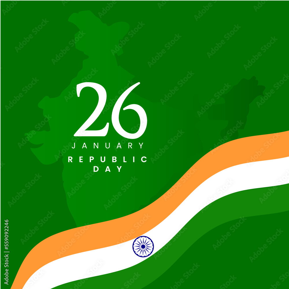 Republic Day Social Media Post Template 2 Stock Vector | Adobe Stock