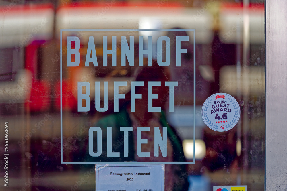 Famous restaurant named Bahnhof Buffet at railway station at City of ...