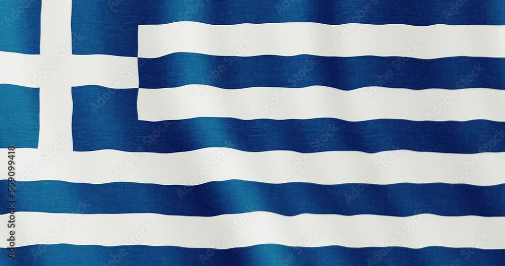 Greek flag seamless loop animation. 4k animation background with the ...