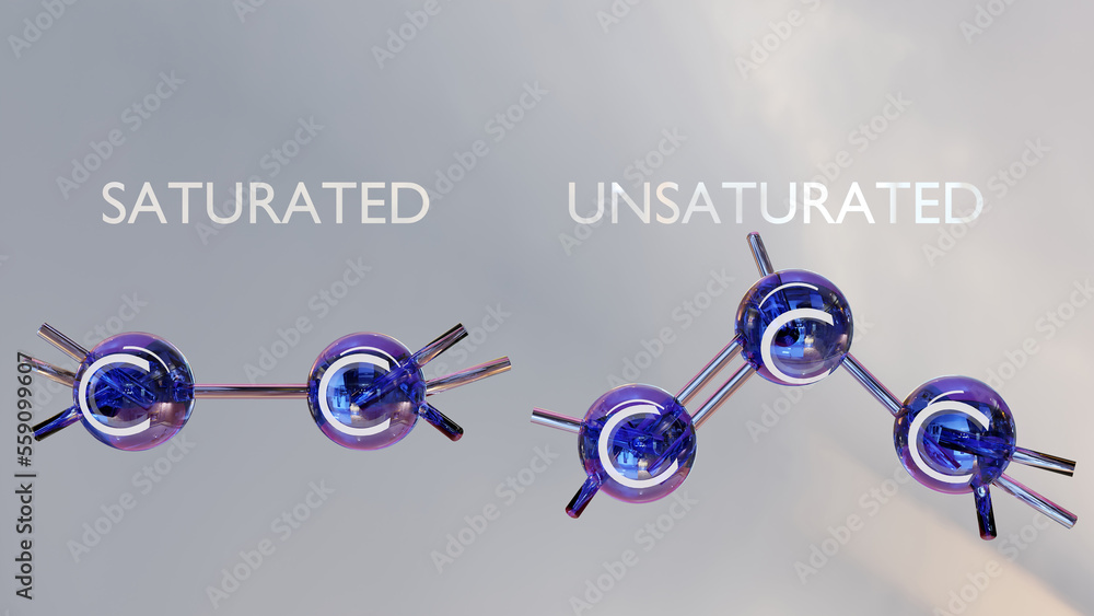 saturated and unsaturated fatty acids, triglyceride, triacylglycerol ...