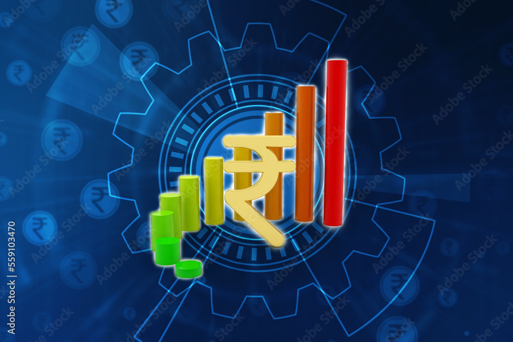 Indian rupee background, Stock market background with Indian rupee ...