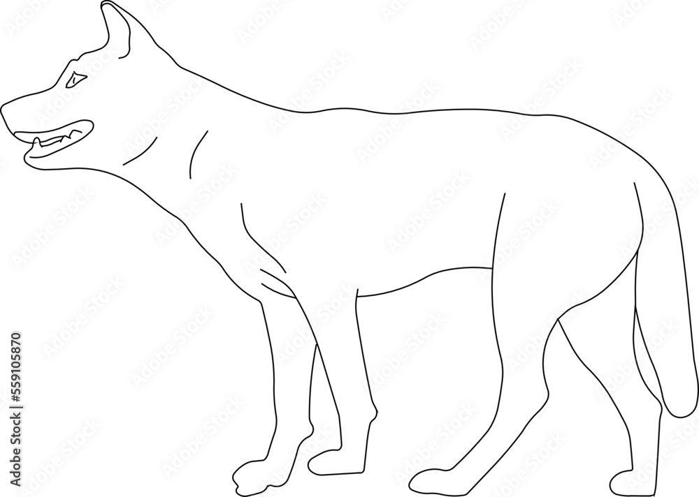 simple hunting dog drawing vector illustration sketch for kids coloring ...