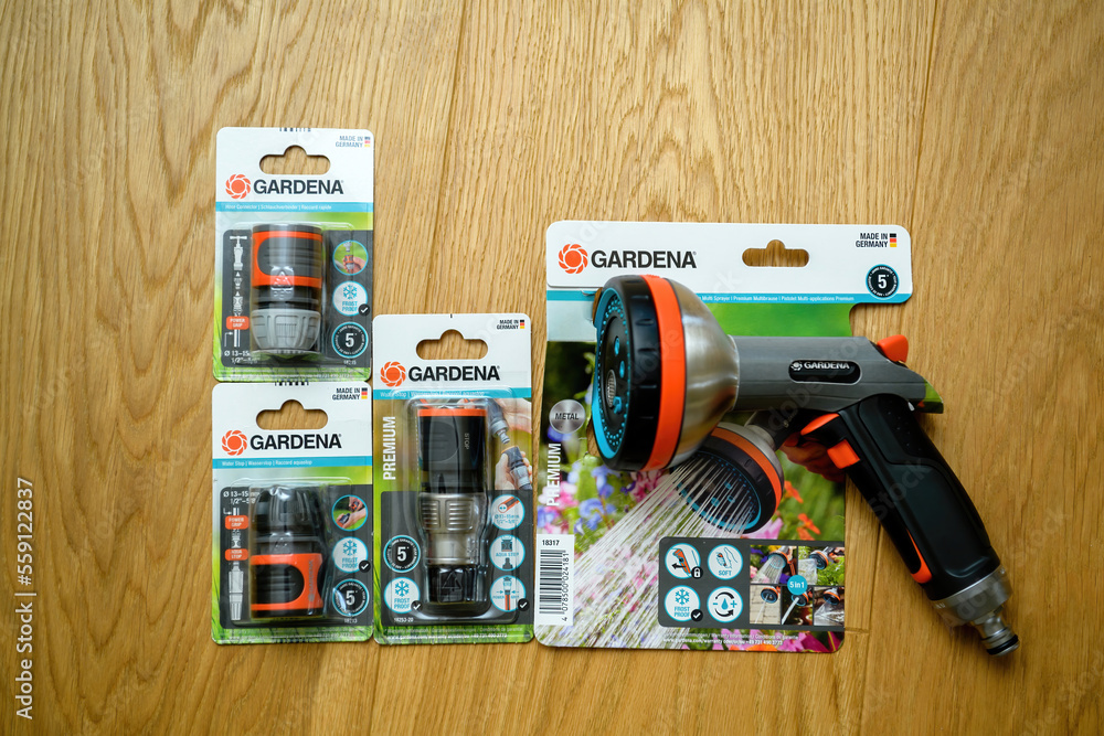 Paris, France - Apr 24, 2021: View from above of multiple Premium Multi ...