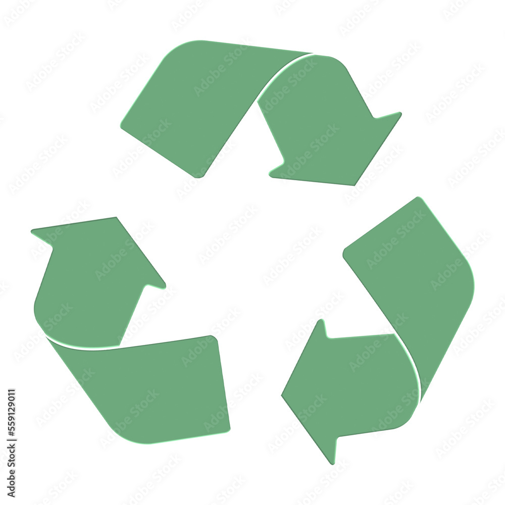 Recycle symbol isolated on transparent background - PNG format Stock ...