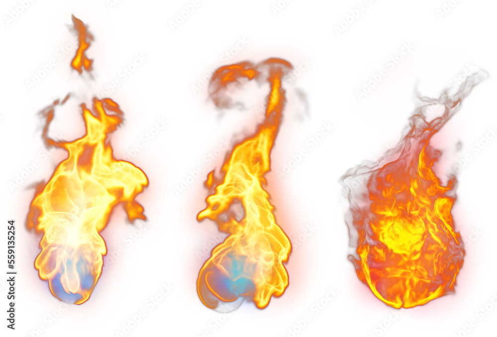 Fire set PNG. Realistic Fire Flames set transparent without background ...