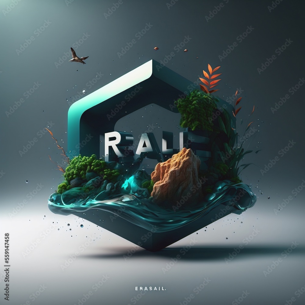 A sleek and modern 3D logo embodies innovation with its use of cutting ...