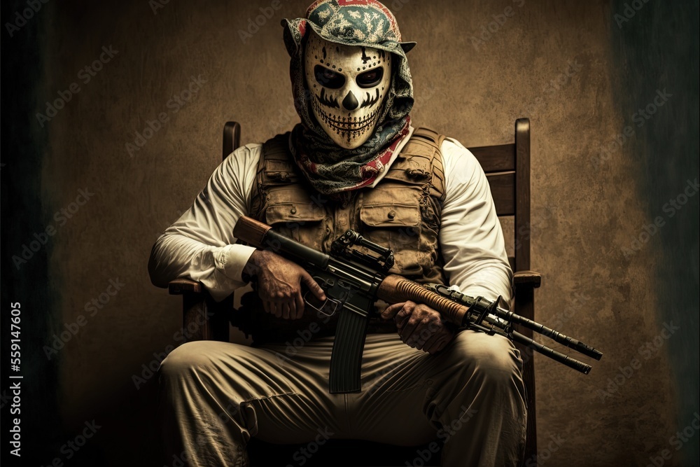 Mexican narcos dealing drug many dollars illustration generative ai ...