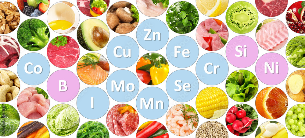 Trace Elements in Food like Fruits, Vegetables, Meat, Fish and others ...