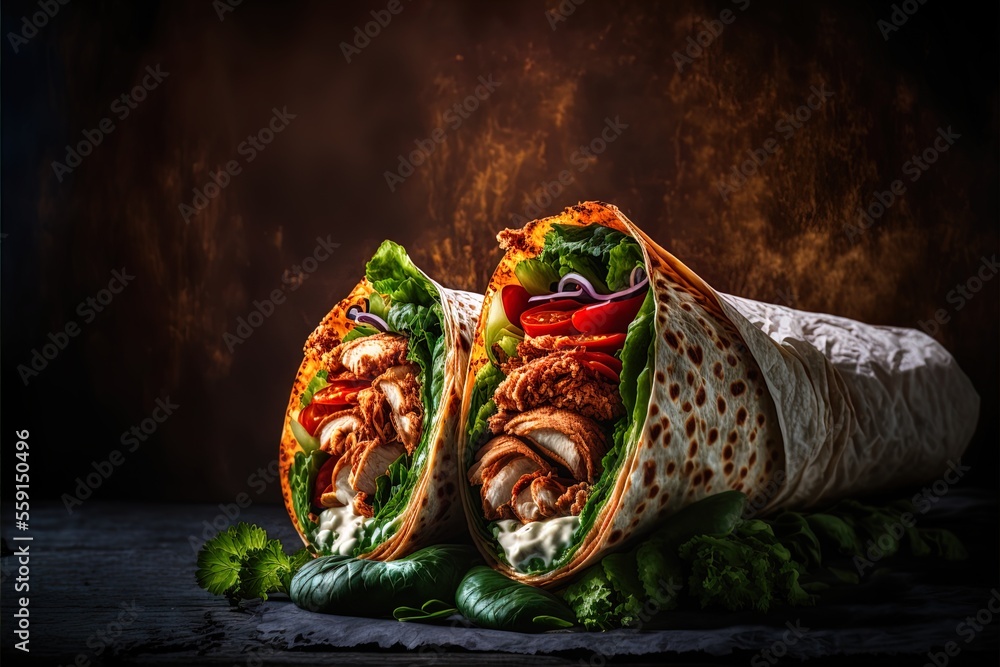 Kebab. Food. Generation AI. Stock Illustration | Adobe Stock