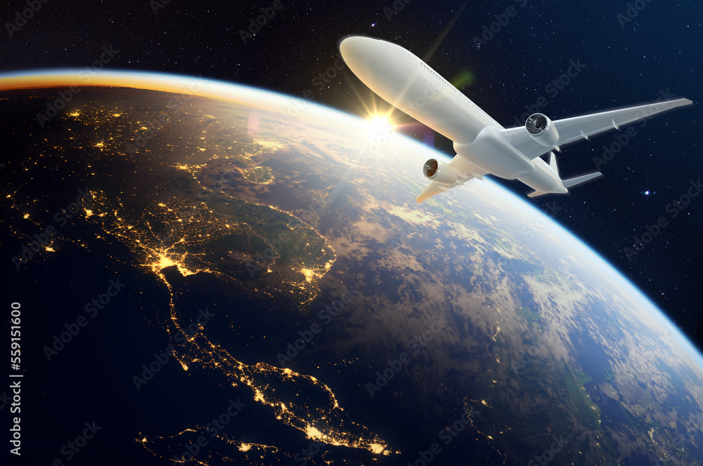 Boeing plane flies over Thai airspace in the early morning, Thailand's ...