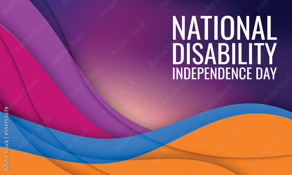 National Disability Independence Day. Design suitable for greeting card ...