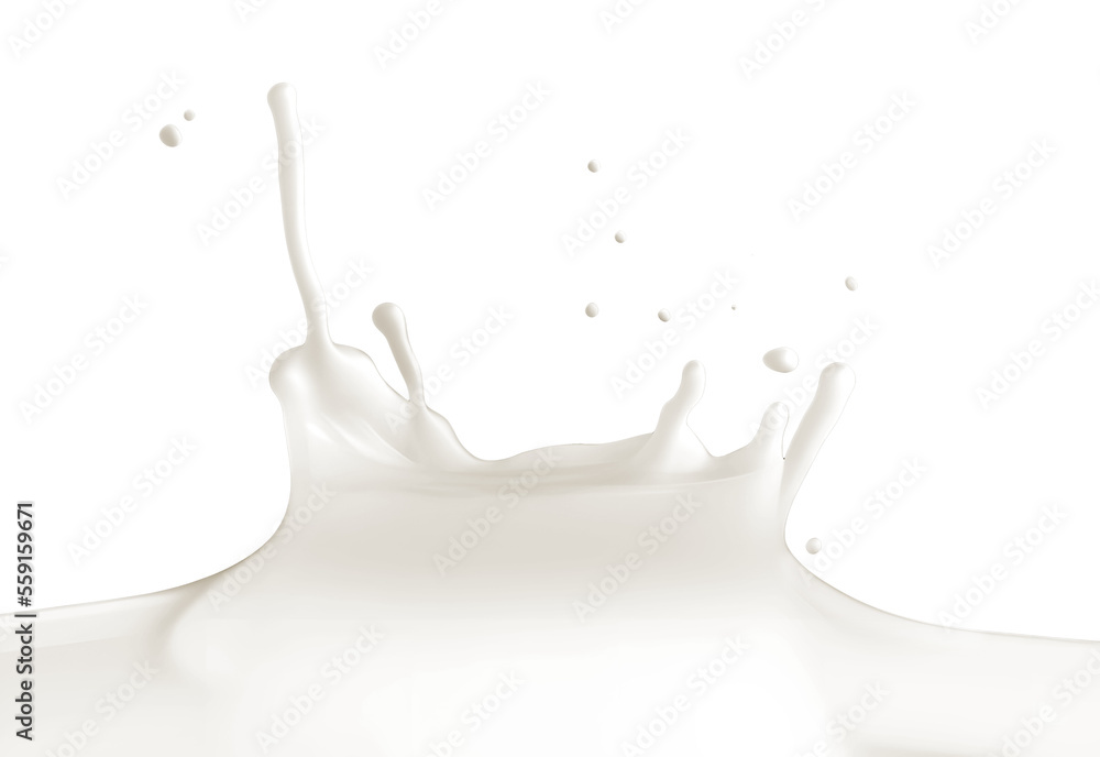 Milk Splash on transparent png, easy to use Stock Illustration | Adobe ...
