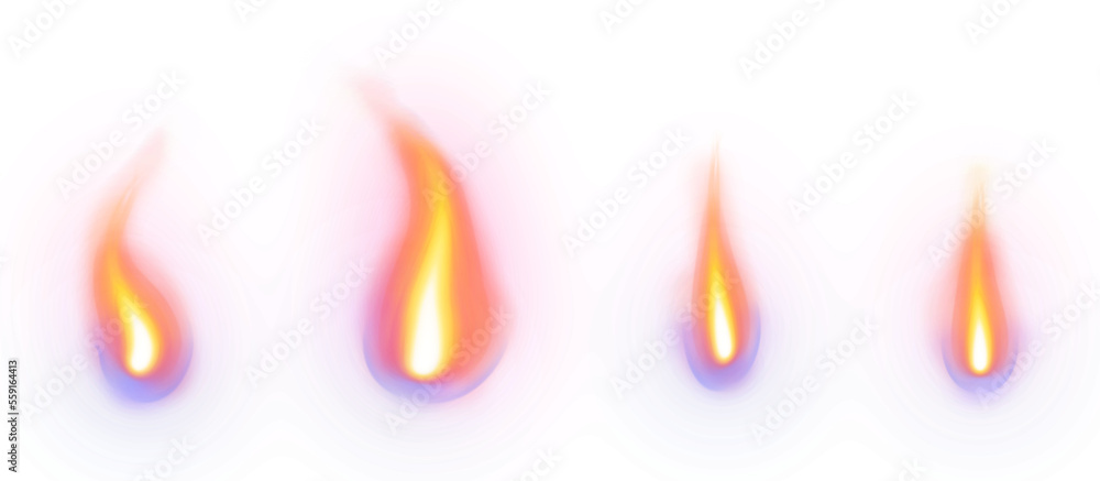 Fire set PNG. Realistic Fire Flames set transparent without background ...