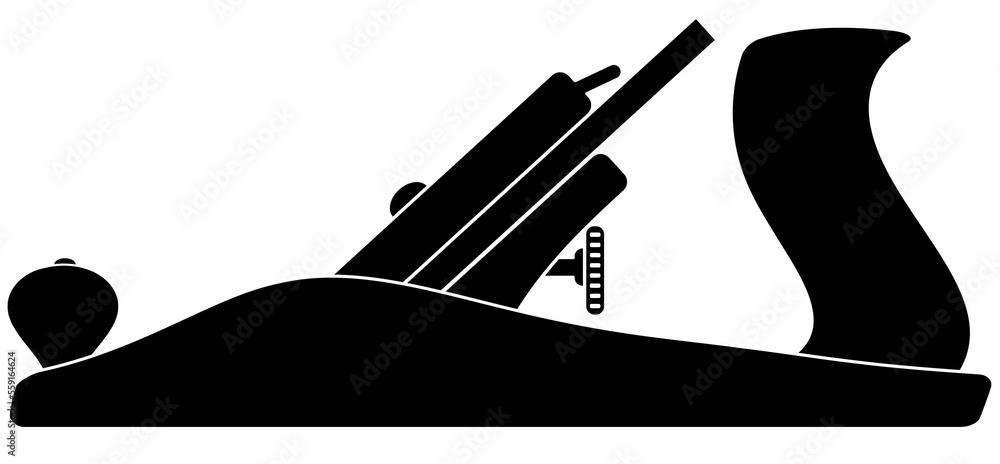 Clean & simple wood plane (woodworking) illustration, line art, clipart ...
