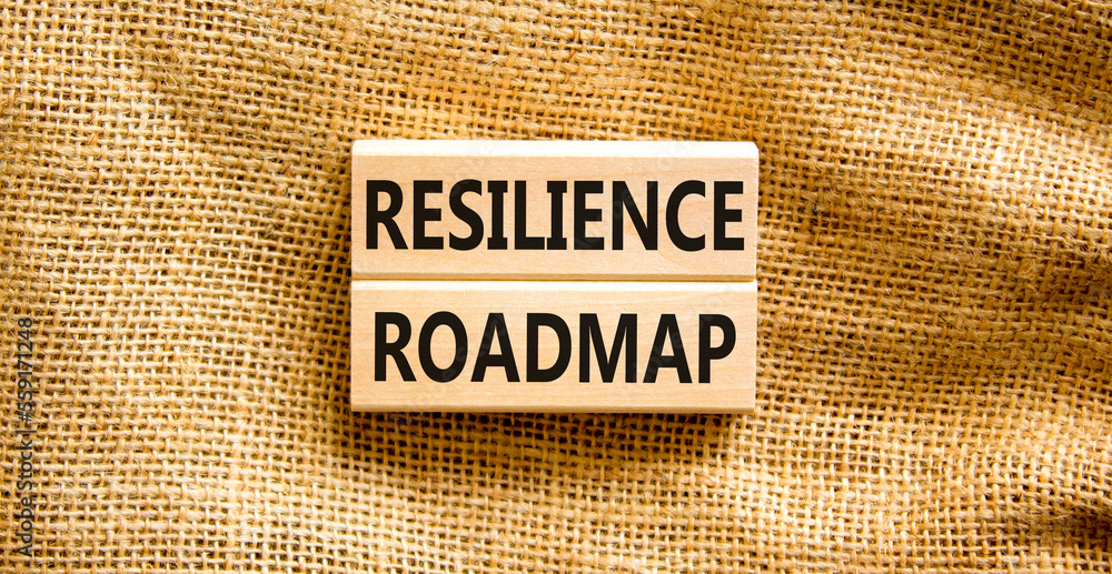 Resilience roadmap symbol. Concept word Resilience roadmap typed on ...