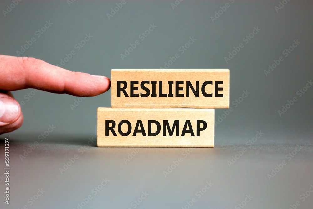 Resilience roadmap symbol. Concept word Resilience roadmap typed on ...