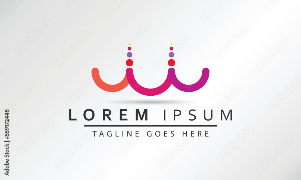 Vector template for the logo, emblem of the three multi-colored ...