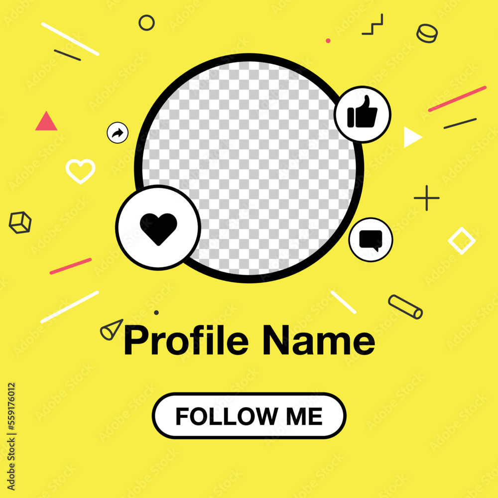 Social Media Post and profile banner. Display your profile picture and ...