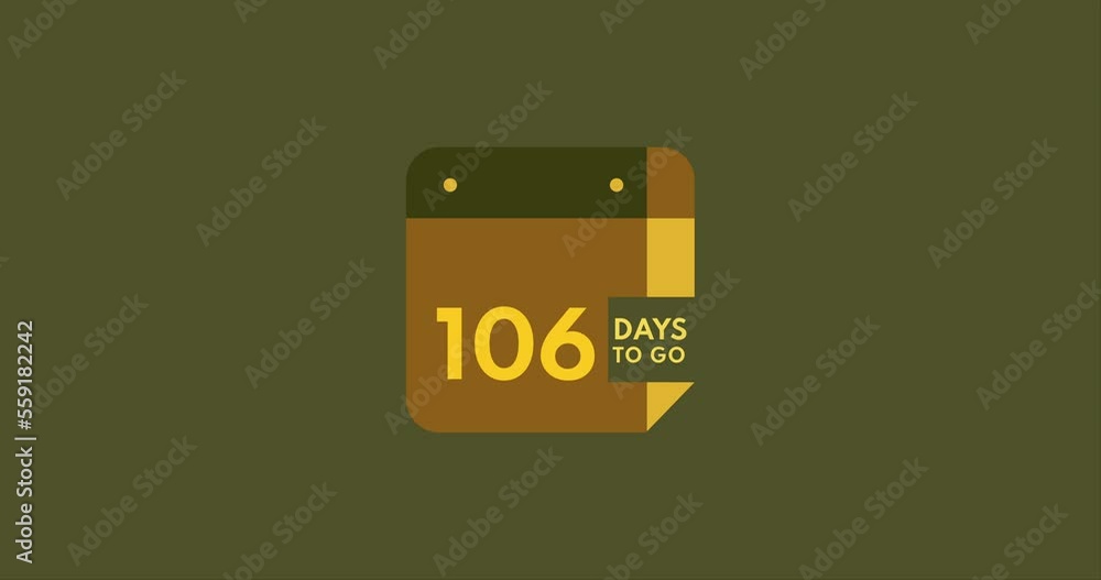 106 days to go calendar icon, 106 days countdown modern animation ... 106 days to go calendar icon, 106 days countdown modern animation ...
