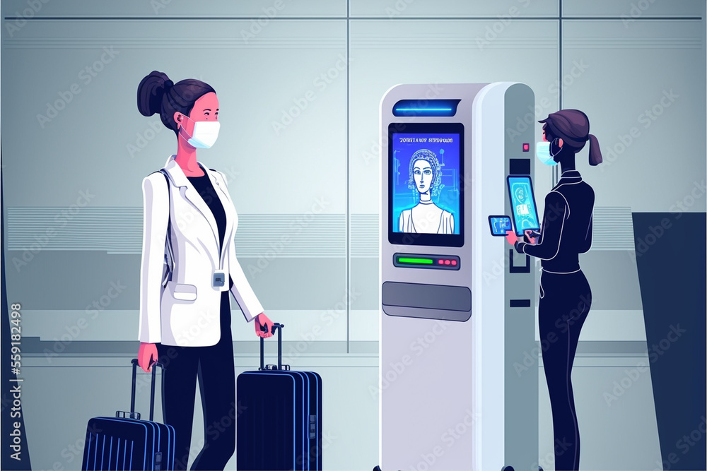 Smart hospitality industry concept, airport or hotel using robot to ...