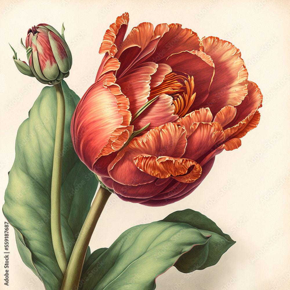 Tulip Botanical Illustration