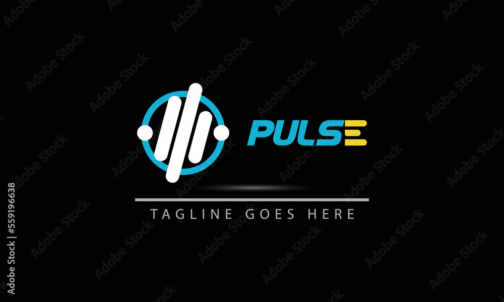 Pulse An Abstract Technology Alphabet Logo. Digital Typography Vector ...