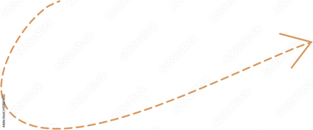 Broken Line Arrow Design Element Vector Stock Vector | Adobe Stock