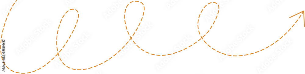 Broken Line Arrow Design Element Vector Stock Vector | Adobe Stock