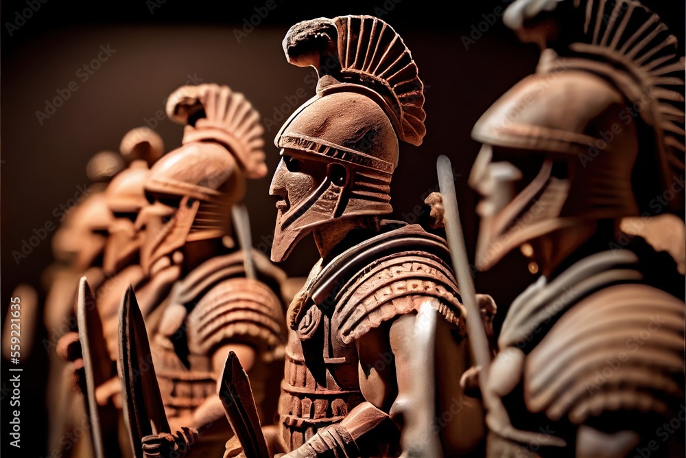 The Roman ancient army is preparing for battle. A formation of Roman ...
