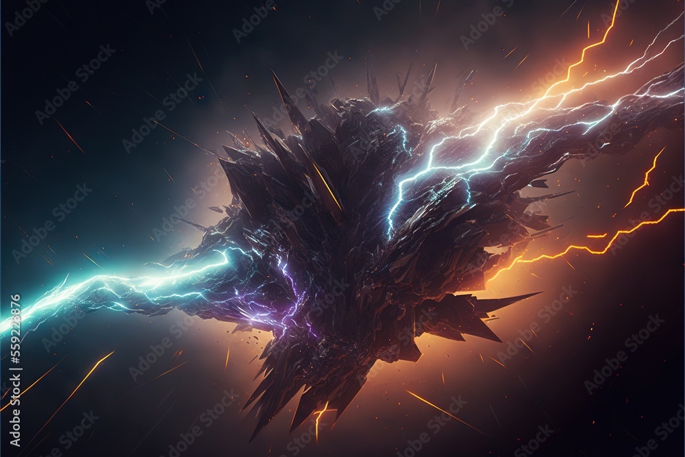 a large monster like creature with lightning bolts in its mouth and a ...