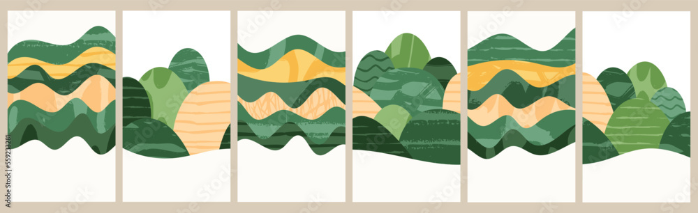 Green abstract rice field top view with texture vector background ...