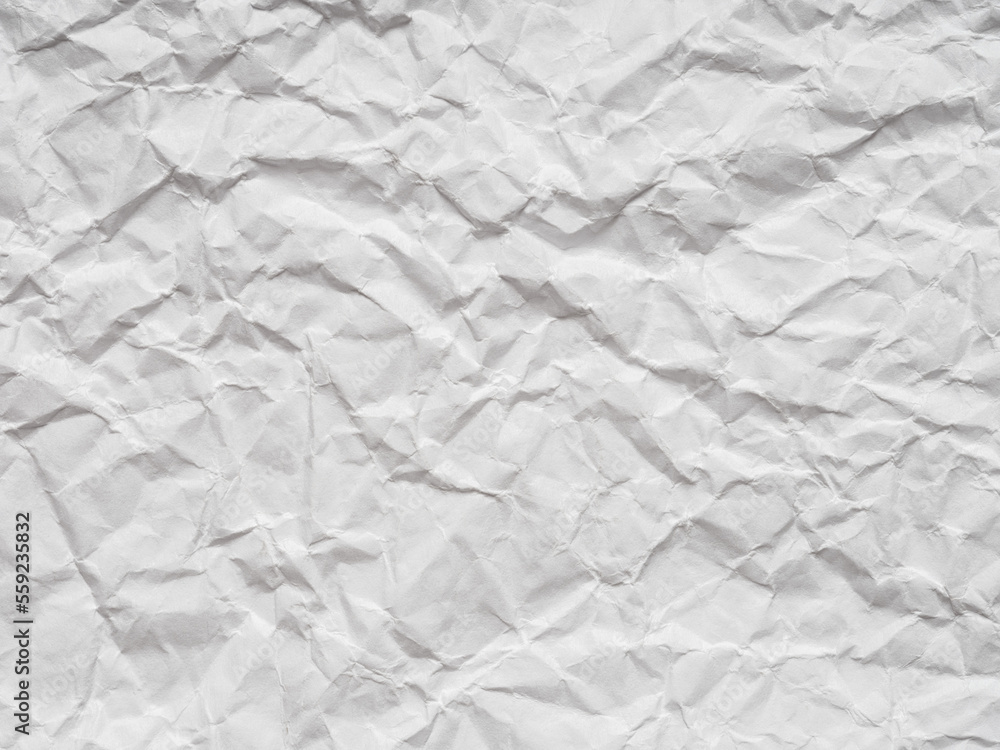 White crumpled paper texture. Page or sheet for interior and exterior ...