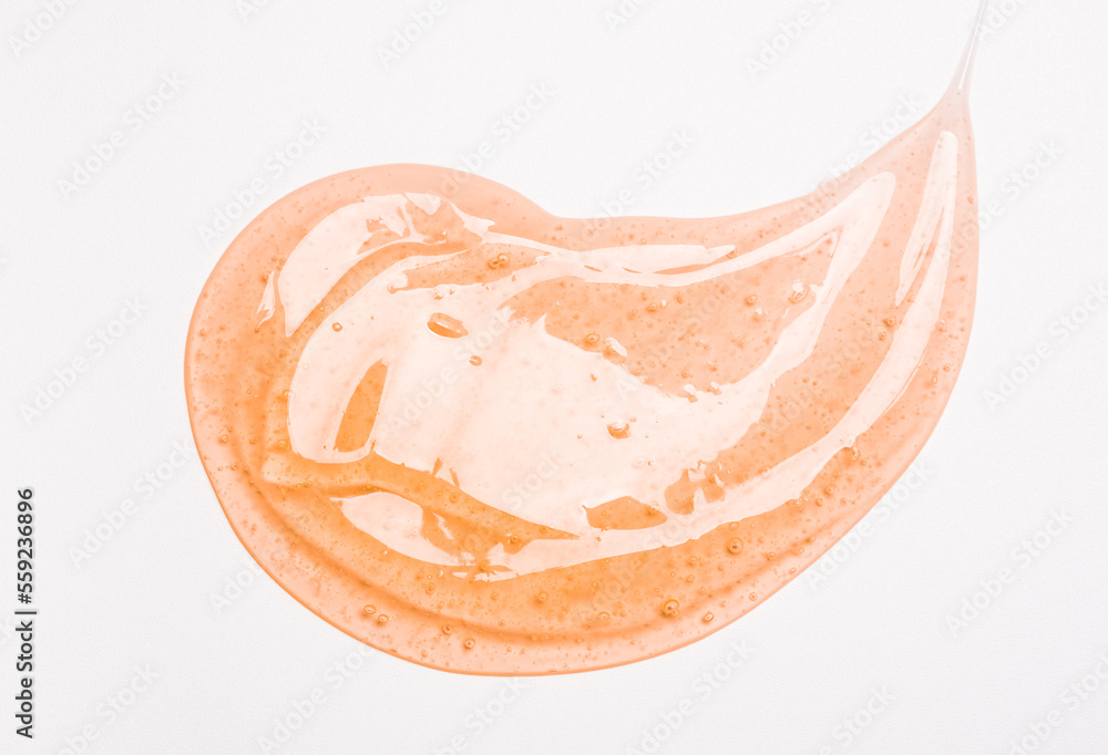 Serum gel drop swirl on white background skincare gel hyaluronic acid ...